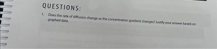 Solved QUESTIONS: Does the rate of diffusion change as the | Chegg.com