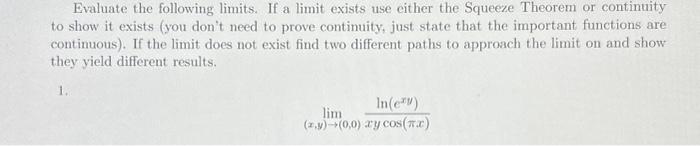 Solved Evaluate the following limits. If a limit exists use | Chegg.com