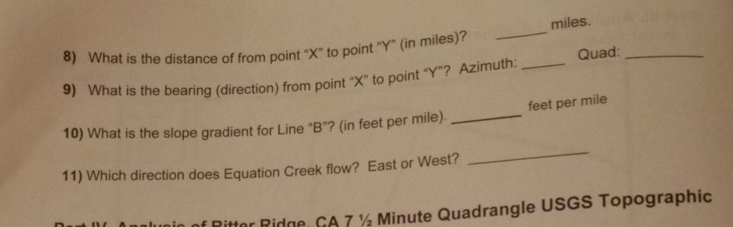 Solved Part III. Analysis of Another Simple Topographic Map | Chegg.com