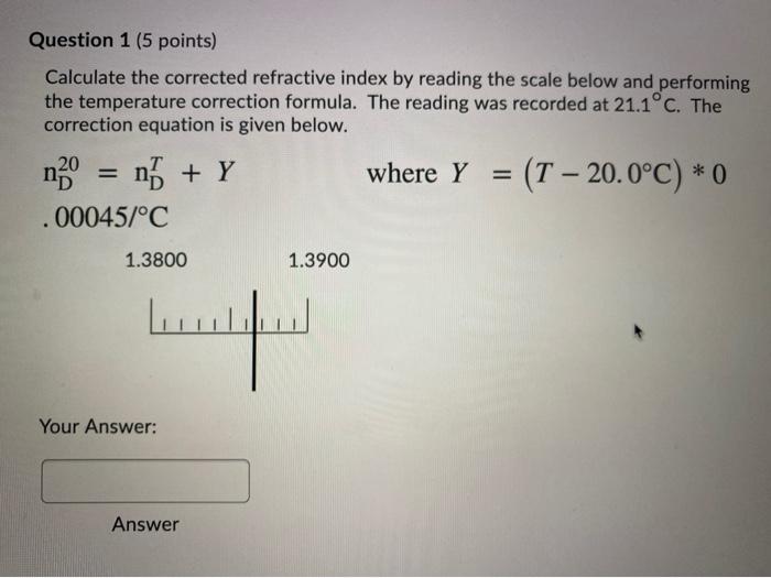 Solved Question 1 (5 points) Calculate the corrected | Chegg.com