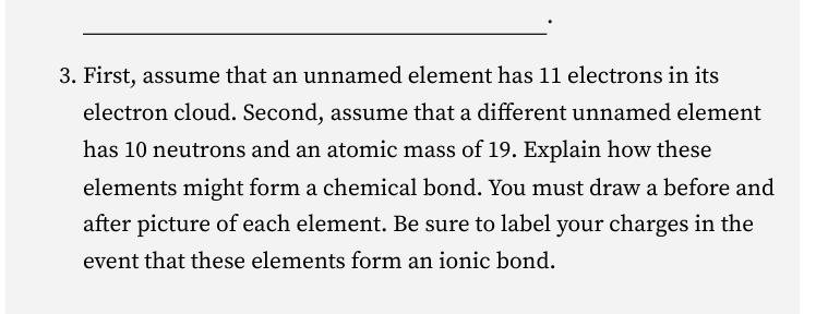 Solved First, assume that an unnamed element has 11 | Chegg.com