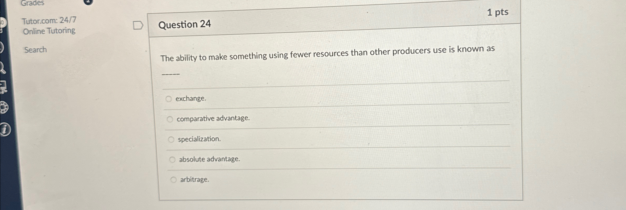 Solved GradesTutor.com: 24/7Online TutoringQuestion 241 | Chegg.com