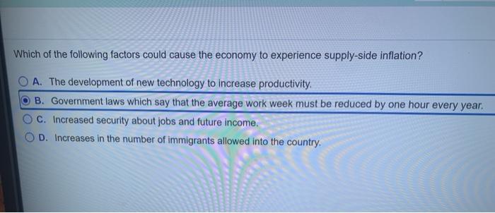 Solved Which of the following factors could cause the | Chegg.com