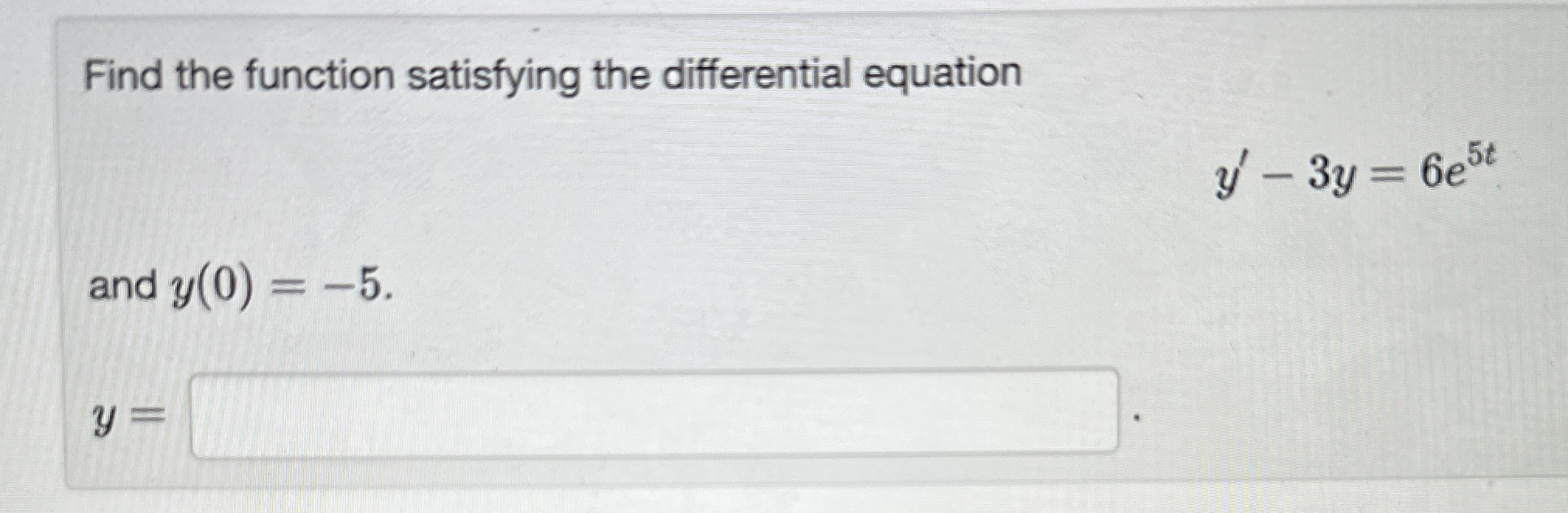 Solved Find the function satisfying the differential | Chegg.com