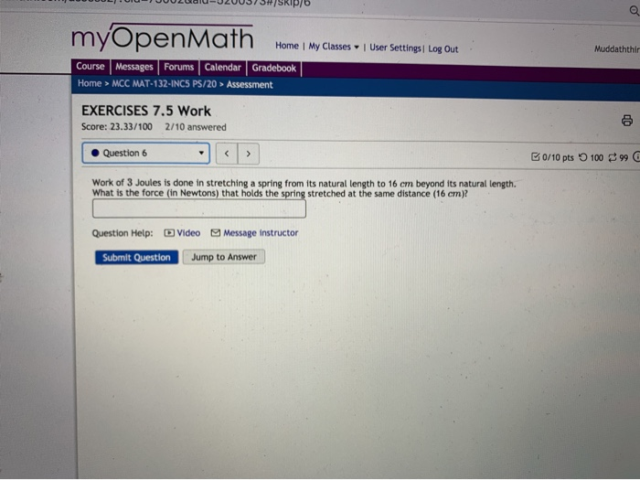 Solved Kip/ myOpenMath Home My Classes User Settings Log Out | Chegg.com