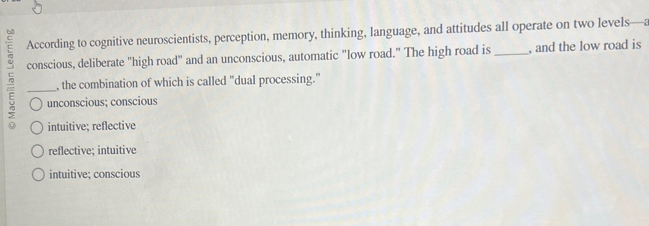 Solved According to cognitive neuroscientists, perception, | Chegg.com