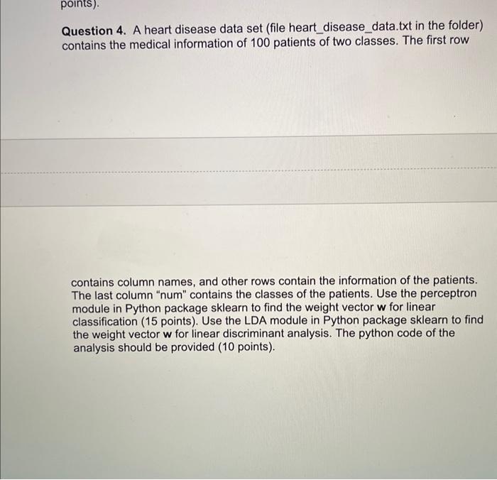 Solved Question 1 Use The Perceptron Algorithm To Manually 