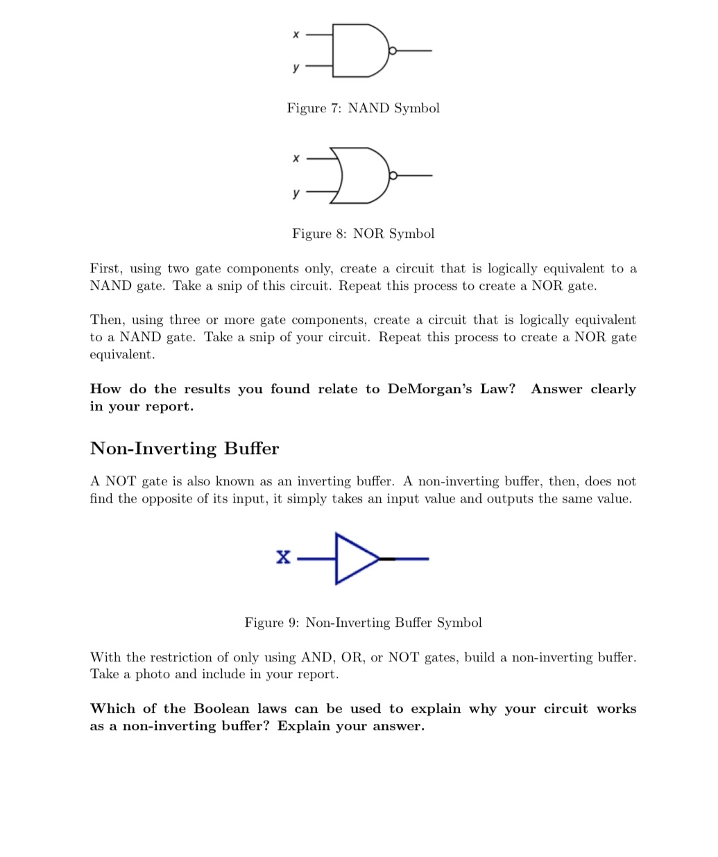 Figure 7: NAND SymbolFigure 8: NOR SymbolFirst, using | Chegg.com