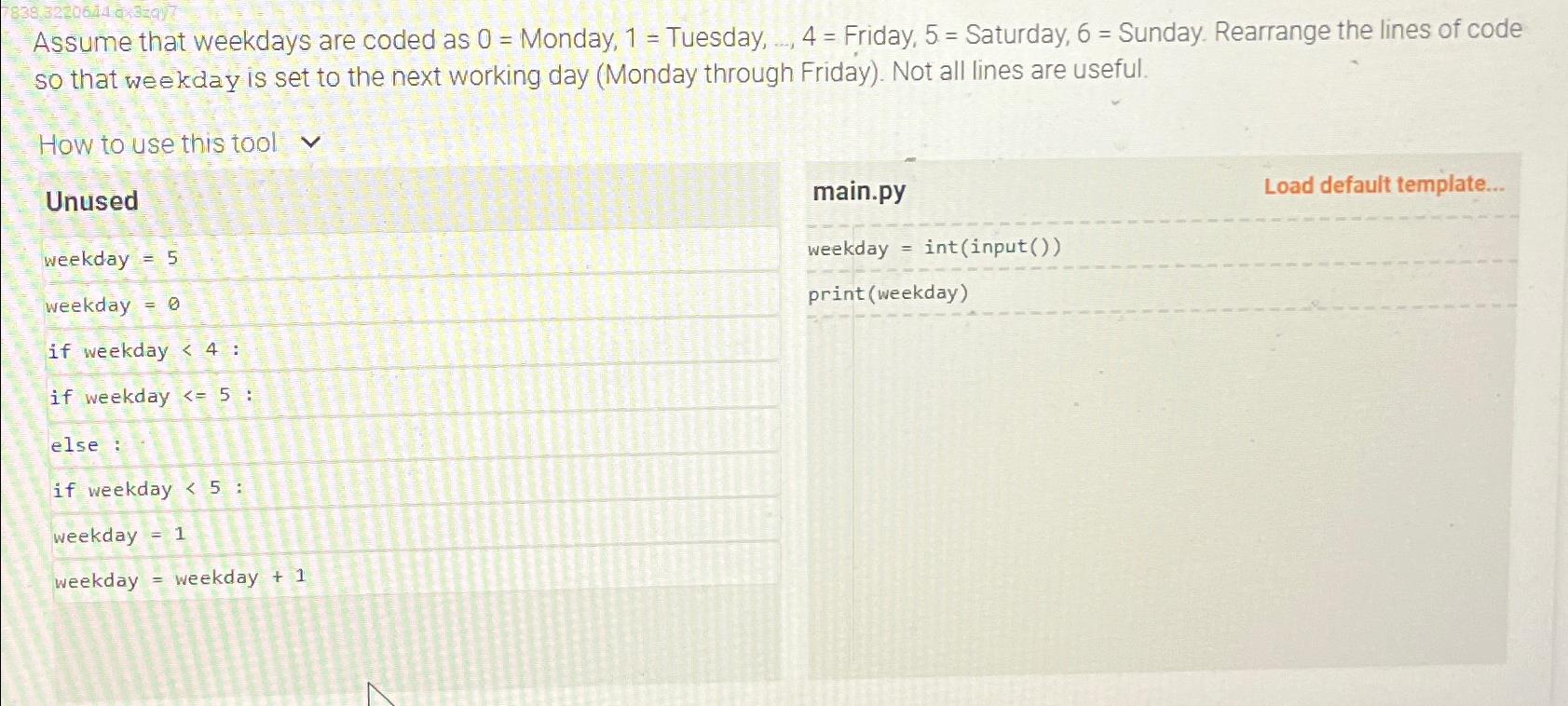 Solved Assume that weekdays are coded as 0= ﻿Monday, 1 = | Chegg.com