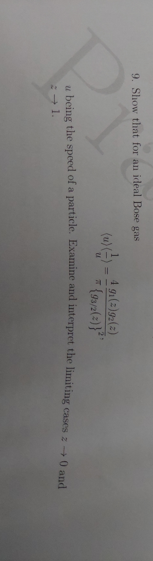 Solved Show that for an ideal Bose | Chegg.com