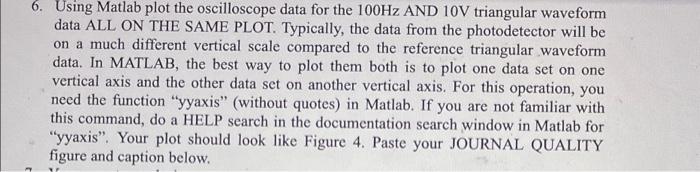 6 Using Matlab Plot The Oscilloscope Data For The
