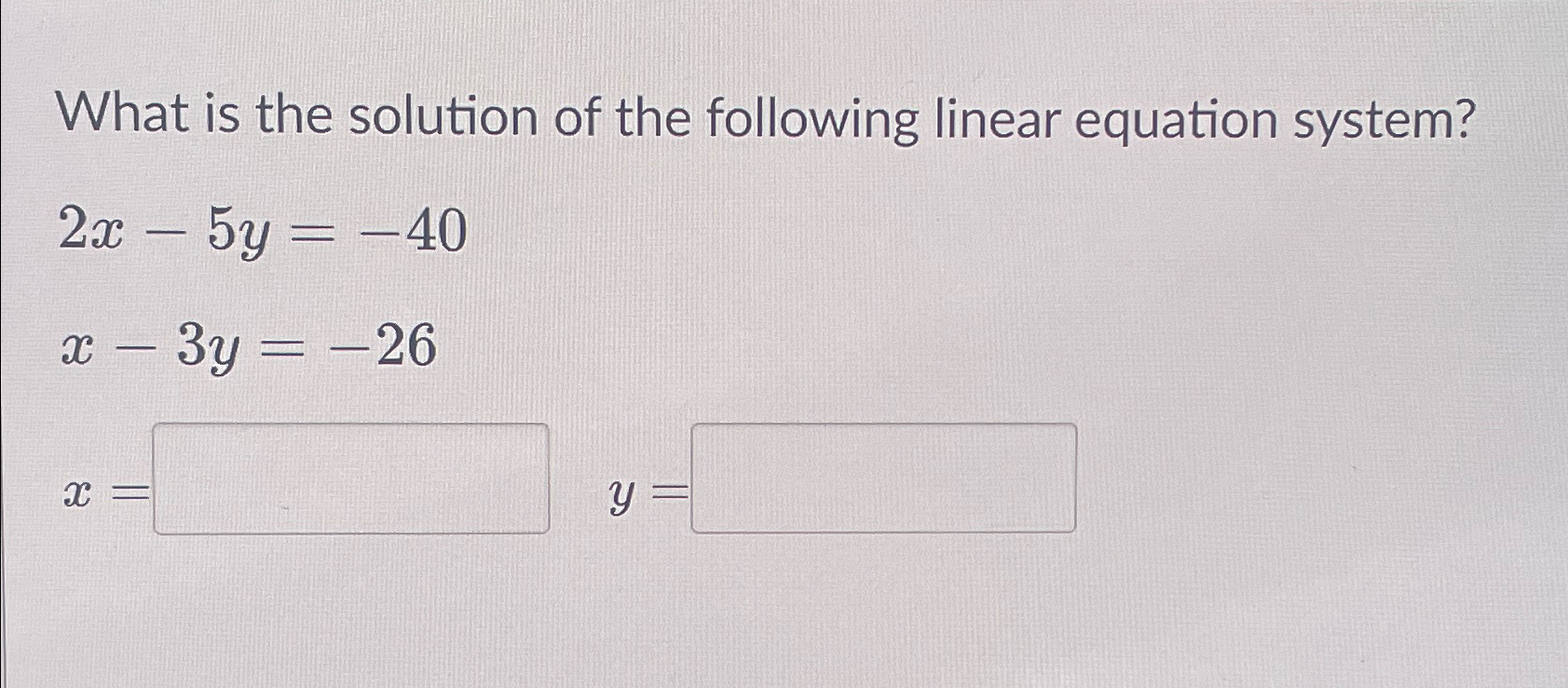 Solved What is the solution of the following linear equation | Chegg.com