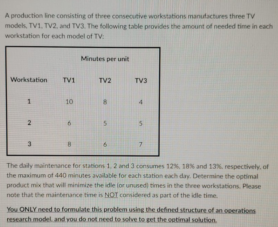 Solved A production line consisting of three consecutive | Chegg.com