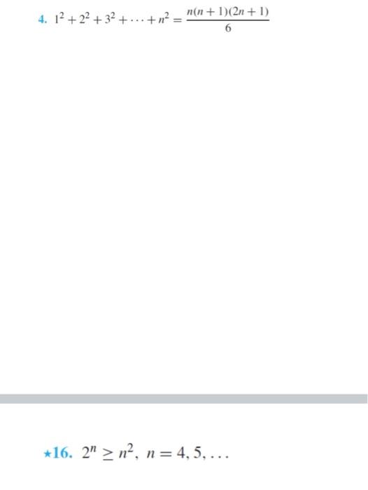 Solved 12+22+32+⋯+n2=6n(n+1)(2n+1) | Chegg.com