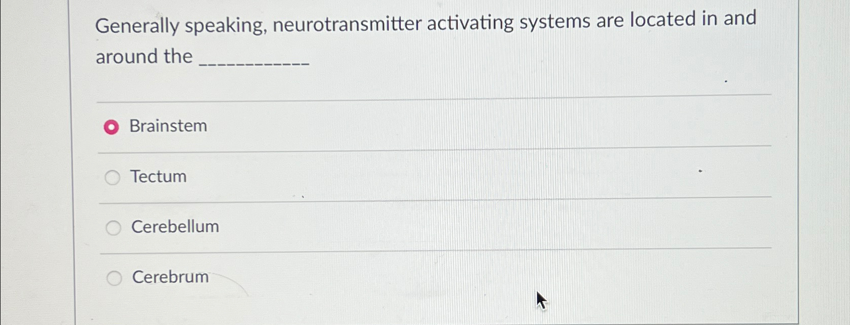 Solved Generally speaking, neurotransmitter activating | Chegg.com