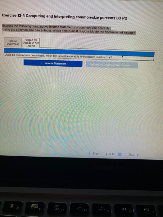 Solved Exercise 13-4 Computing and interpreting common-size | Chegg.com