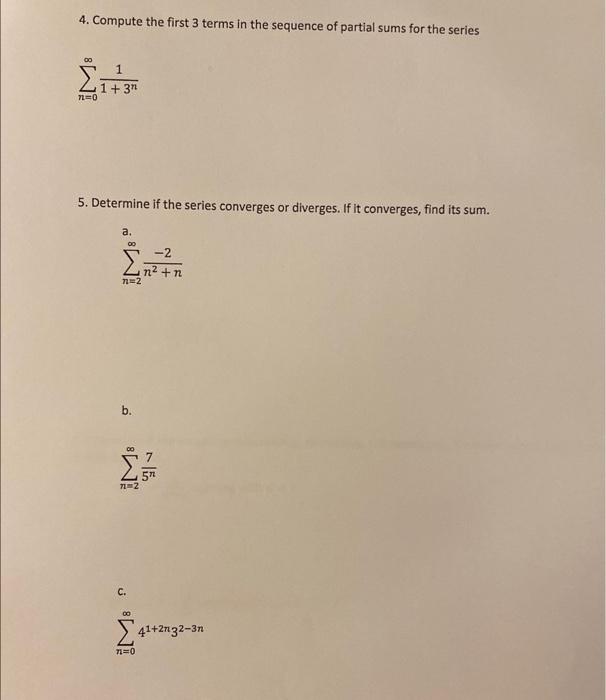 Solved 1. List the first five terms of the sequence defined | Chegg.com