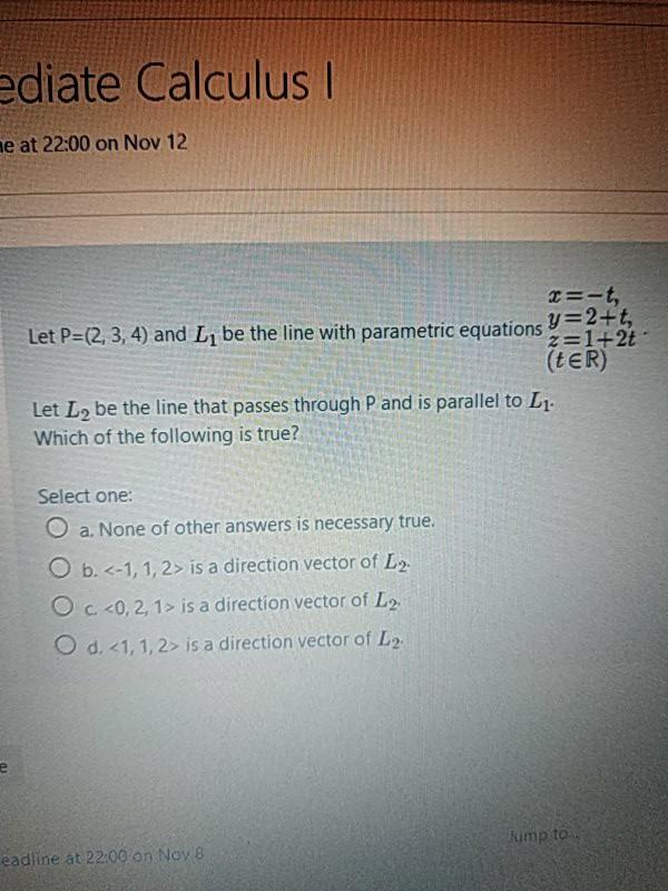 Solved How many direction vectors a line can have? Select | Chegg.com