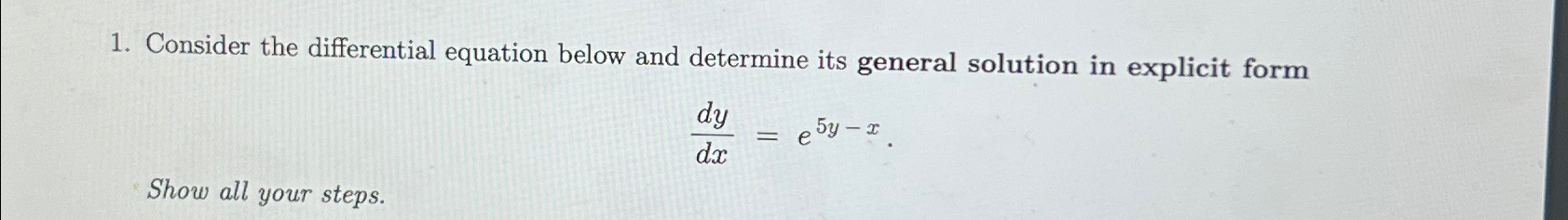 Solved Consider the differential equation below and | Chegg.com