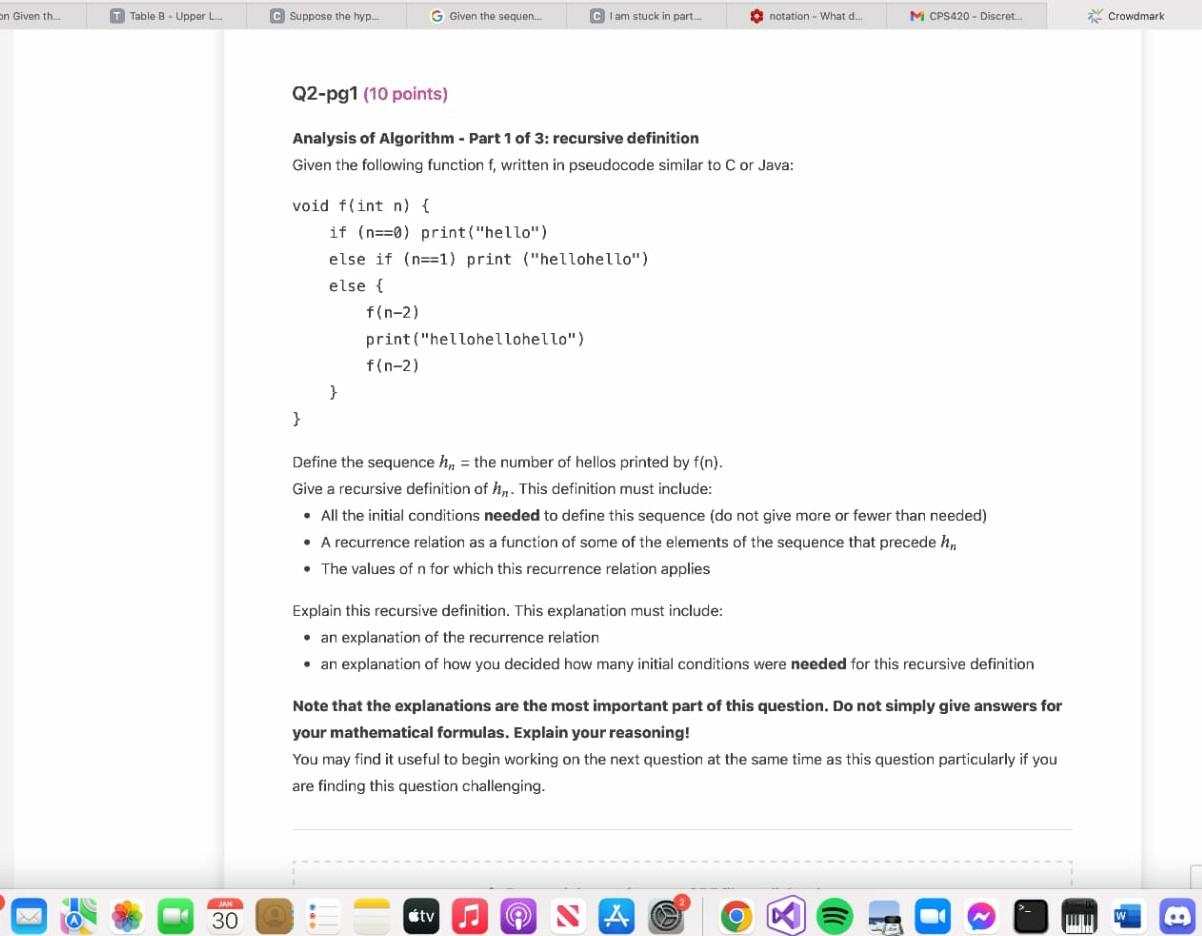 Solved Analysis of Algorithm - Part 2 of 3: first 10 terms | Chegg.com