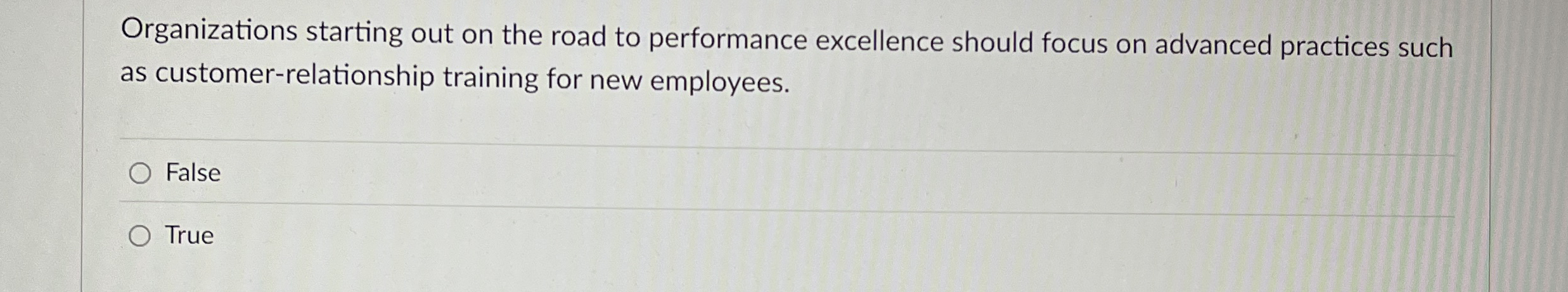 Solved Organizations starting out on the road to performance | Chegg.com