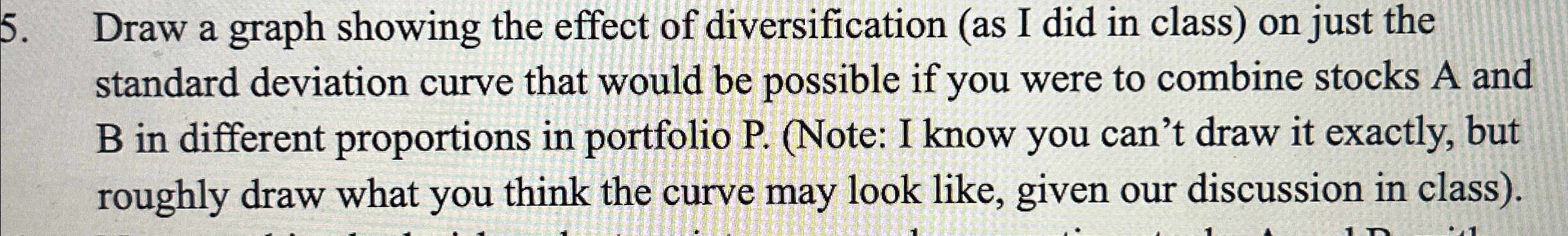 Solved Draw a graph showing the effect of diversification | Chegg.com
