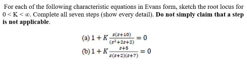 Solved For each of the following characteristic equations in | Chegg.com