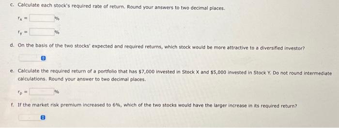 Solved Stock X Has A 100 Expected Return A Beta 0741