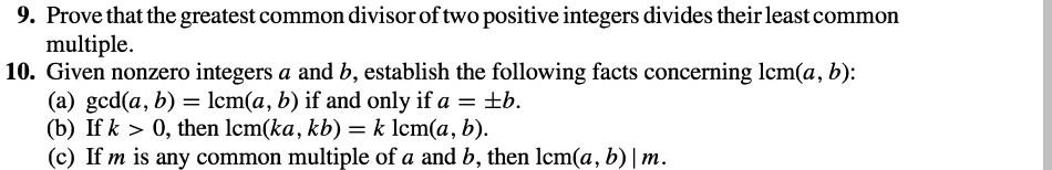 Solved Prove that the greatest common divisor of two | Chegg.com