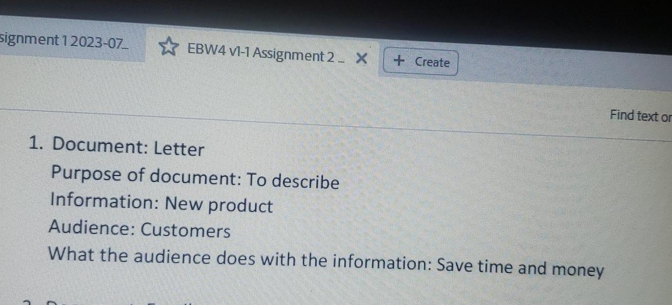 Solved signment 12023-07.EBW4 ﻿V-1 ﻿Assignment 2CreateFind | Chegg.com
