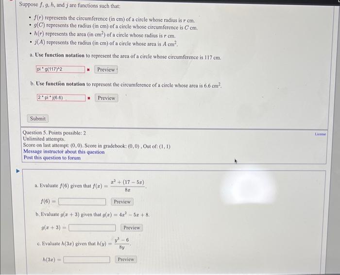Solved Suppose f:,g1, and j are functions such that: - f(r) | Chegg.com