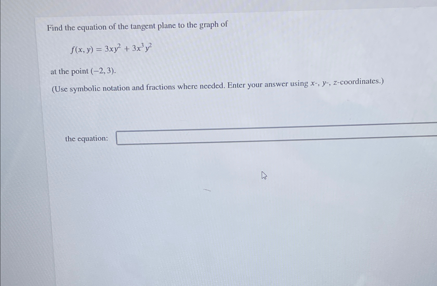 Find the equation of the tangent plane to the graph | Chegg.com