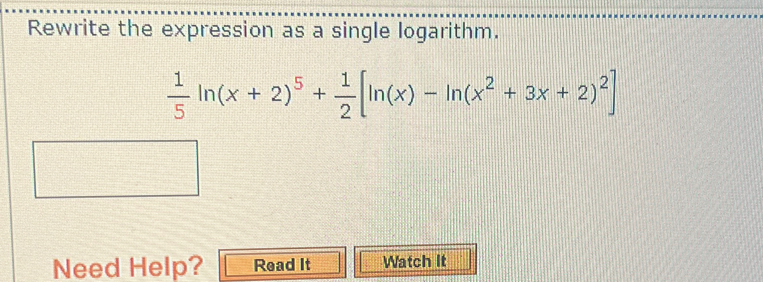 Solved Rewrite the expression as a single | Chegg.com