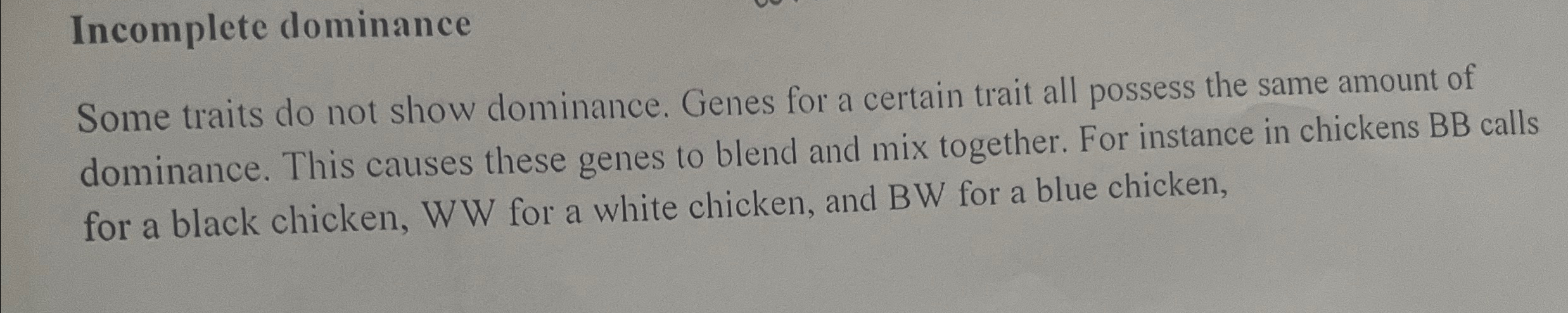 Solved Incomplete dominanceSome traits do not show | Chegg.com