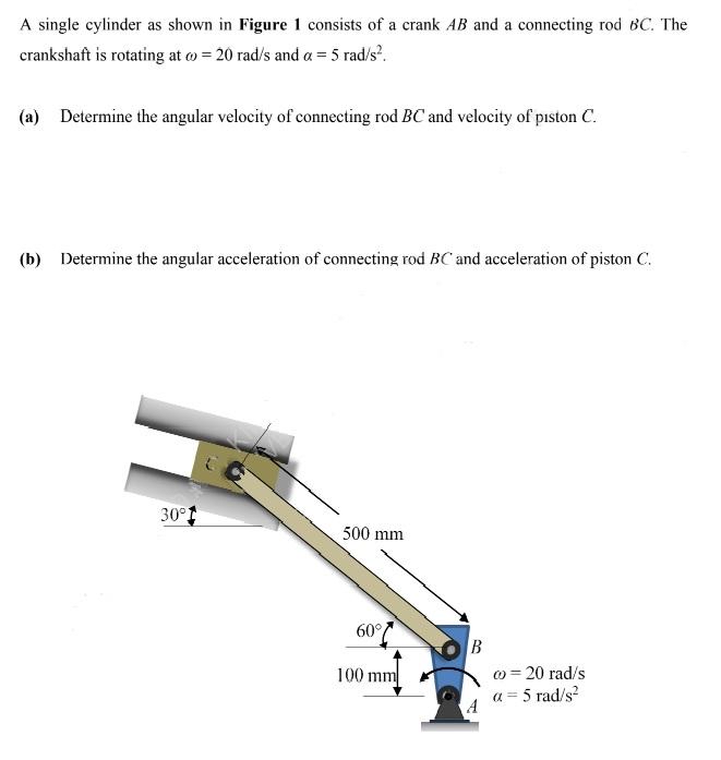 Solved A single cylinder as shown in Figure 1 ﻿consists of a | Chegg.com