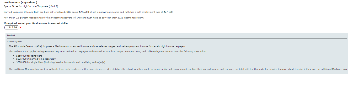 Problem 6-19 (Algorithmic)Special Taxes for | Chegg.com