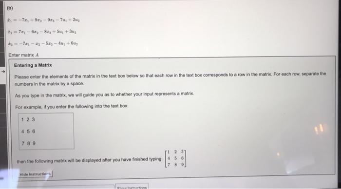 Solved For each of the following input-state systems, with | Chegg.com
