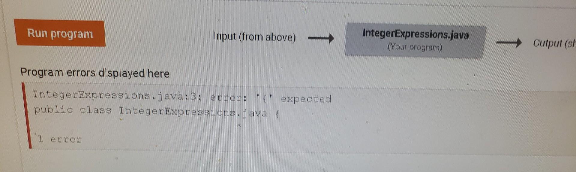 Solved IntegerExpressions.java 1 inport java.util. Scanner; | Chegg.com