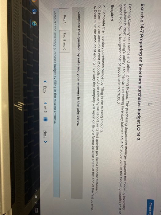 Solved Check my Exercise 14-7 Preparing an inventory | Chegg.com Solved Check my Exercise 14-7 Preparing an inventory | Chegg.com