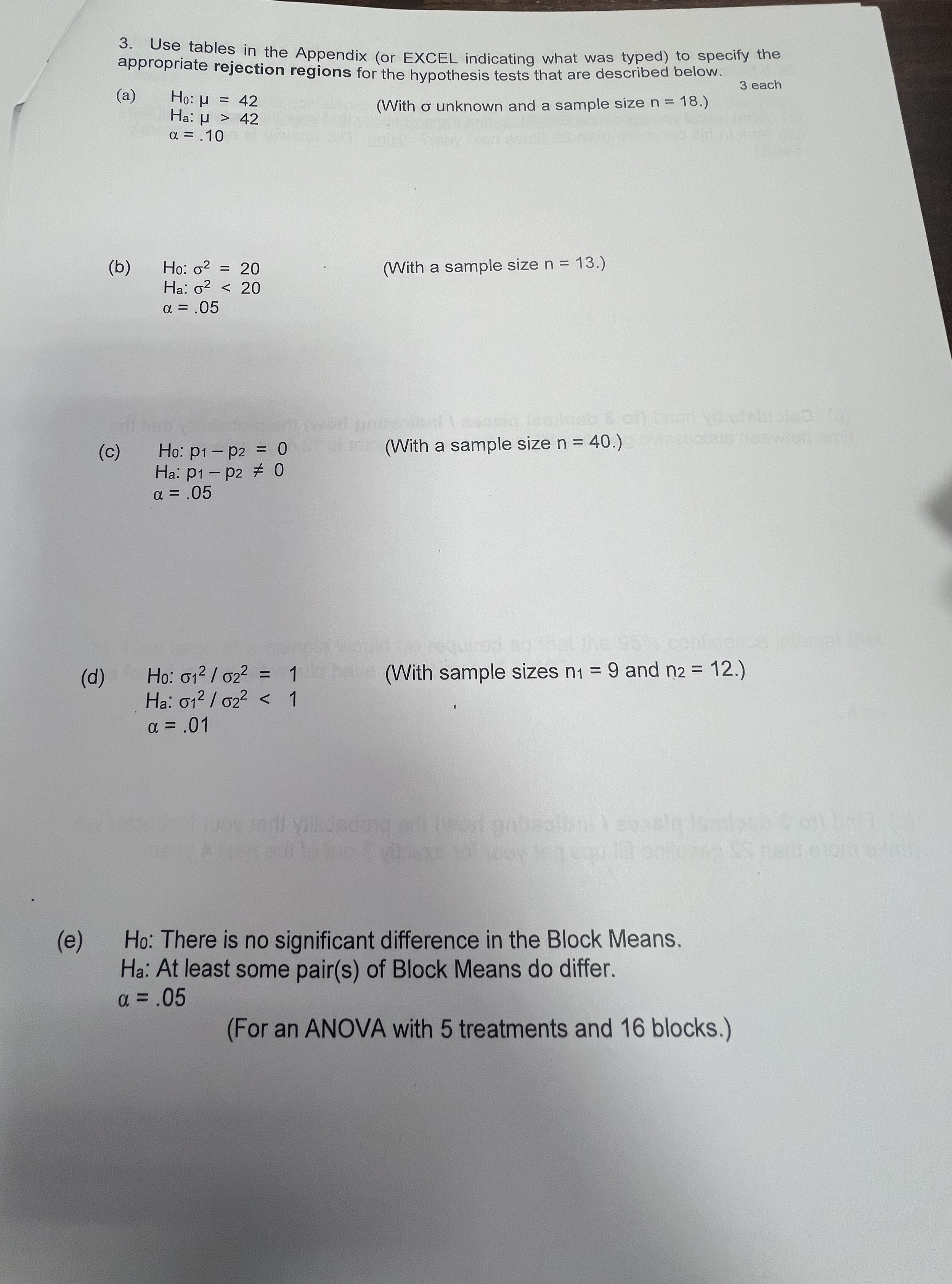 Use tables in the Appendix (or EXCEL indicating what | Chegg.com
