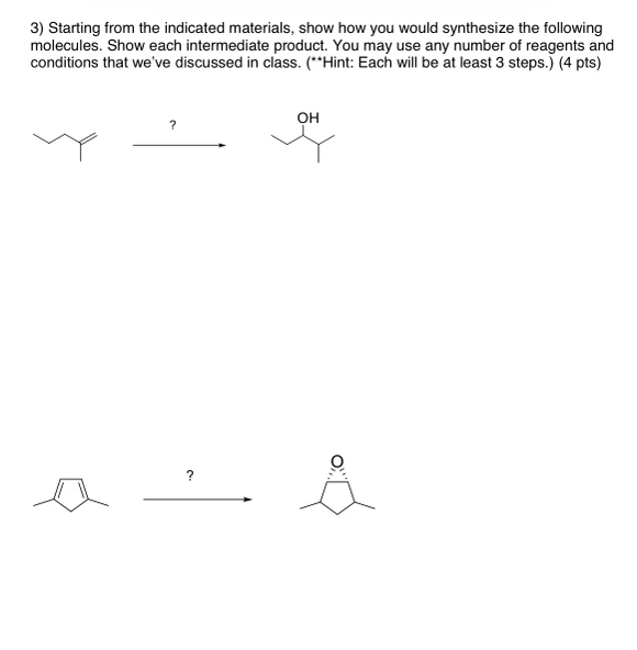 Solved Starting from the indicated materials, show how you | Chegg.com