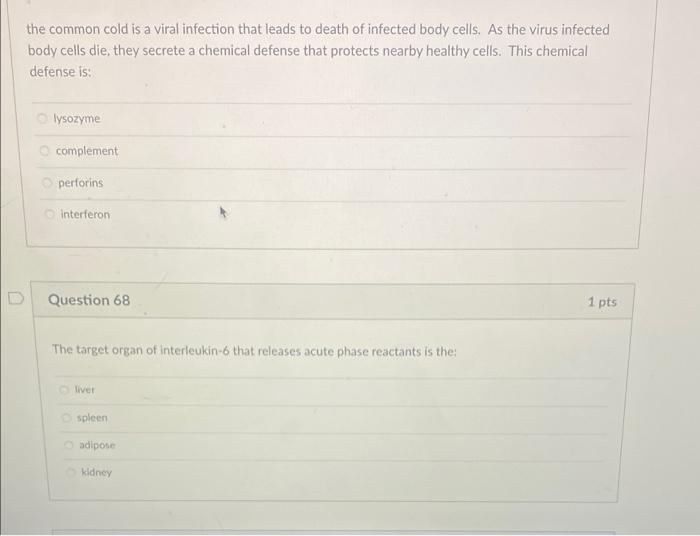 Solved the common cold is a viral infection that leads to | Chegg.com