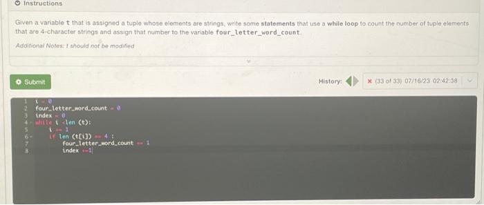 Solved Given a varinble t that is assigned a tuple whose | Chegg.com