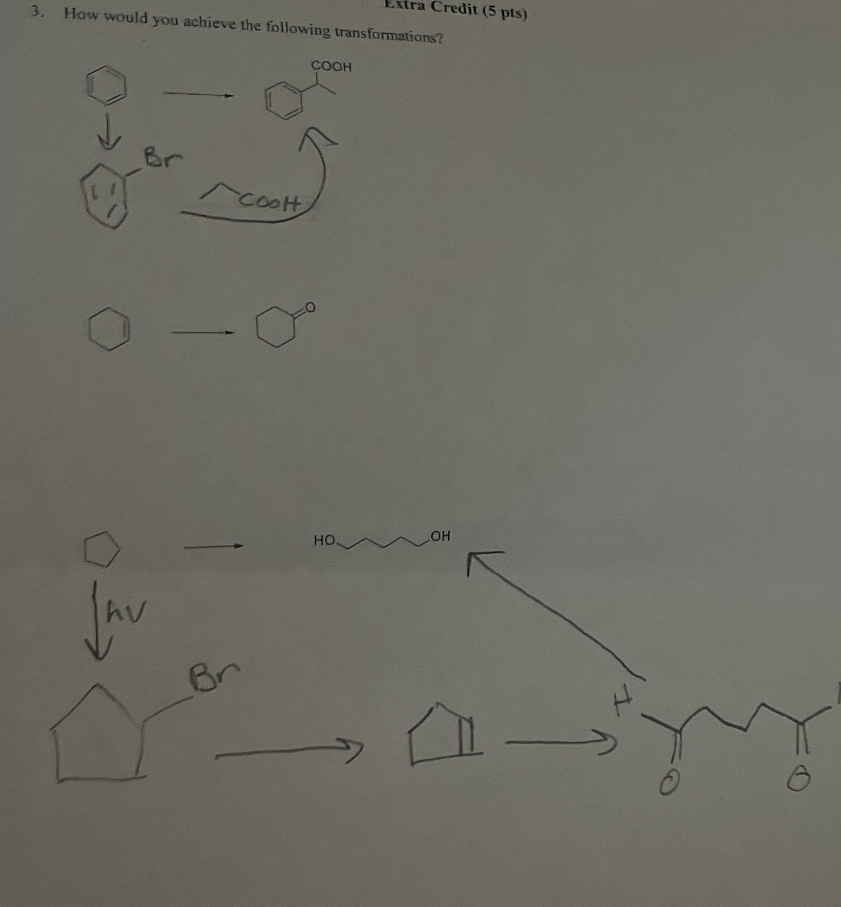 Solved How would you achieve the following transformations? | Chegg.com