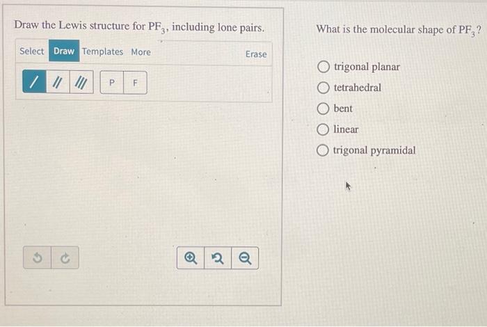 Draw the Lewis structure for PF3, including lone | Chegg.com