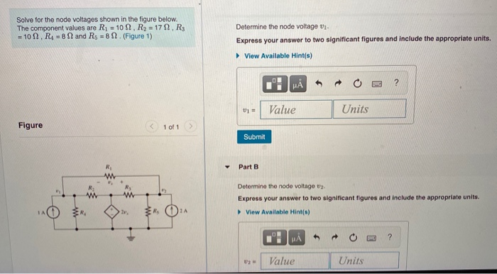 Solved Solve for the node voltages shown in the figure | Chegg.com