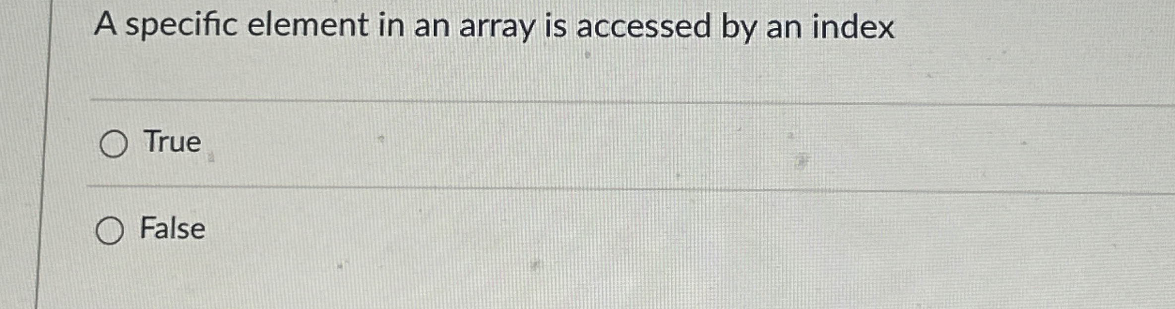 Solved A specific element in an array is accessed by an | Chegg.com