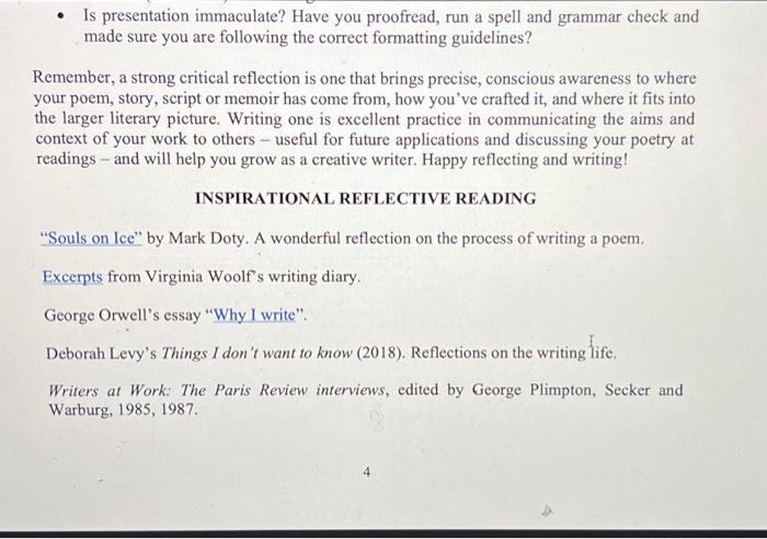 Solved WRITING YOUR CRITICAL REFLECTION Priscilla Morris | Chegg.com