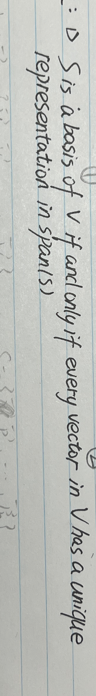 Solved :.Δ ﻿Sis a basis of V ﻿if and only if every vector in | Chegg.com