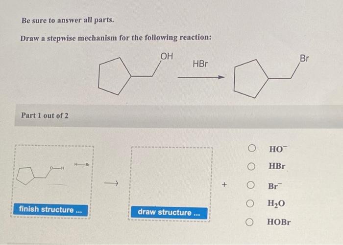 Solved Be sure to answer all parts. Draw a stepwise | Chegg.com
